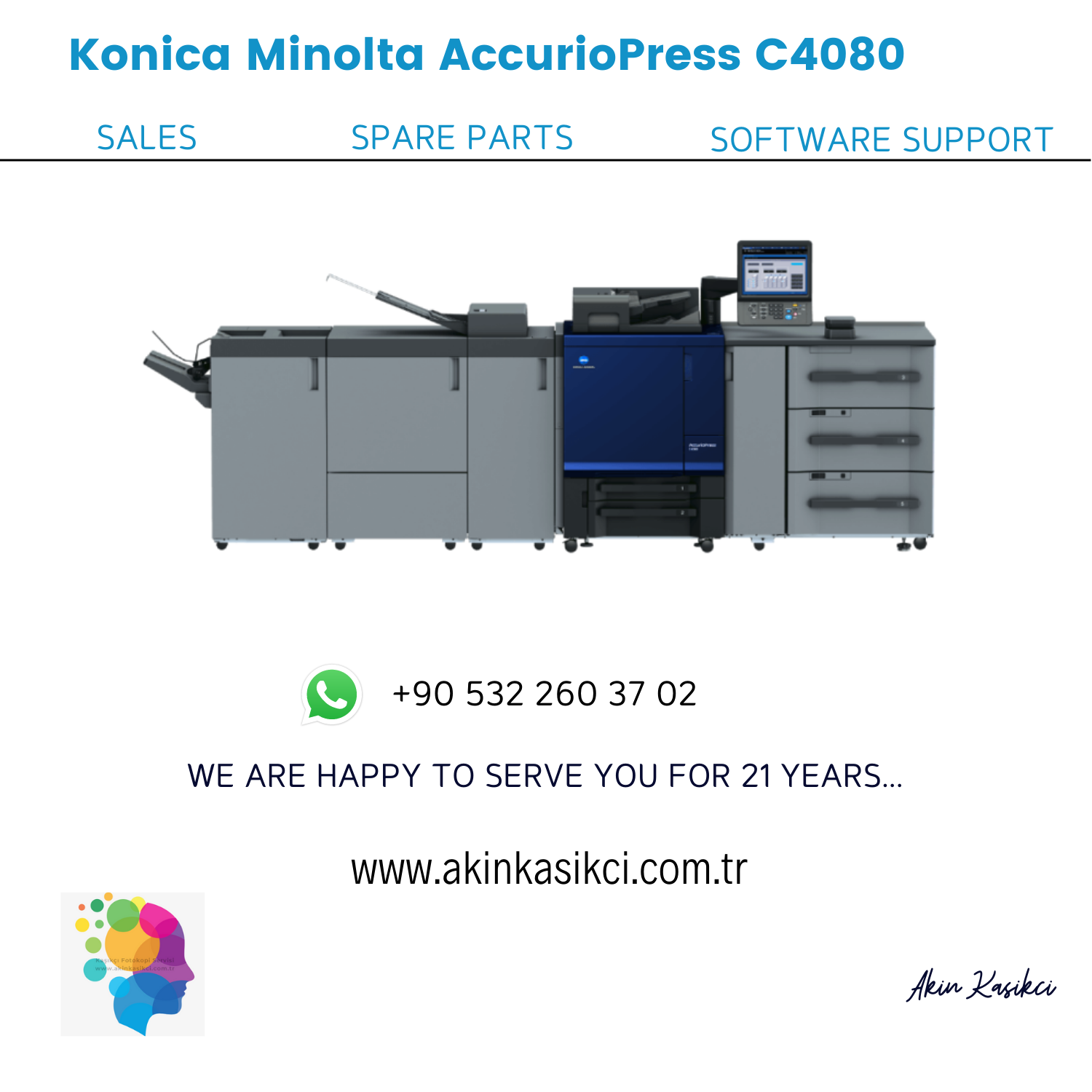 Konica Minolta AccurioPress C4080 HDD montajı ve Animasyon verisi